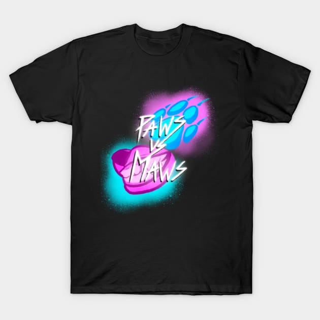 PAWS vs MAWS - Grinsome - T-Shirt | TeePublic