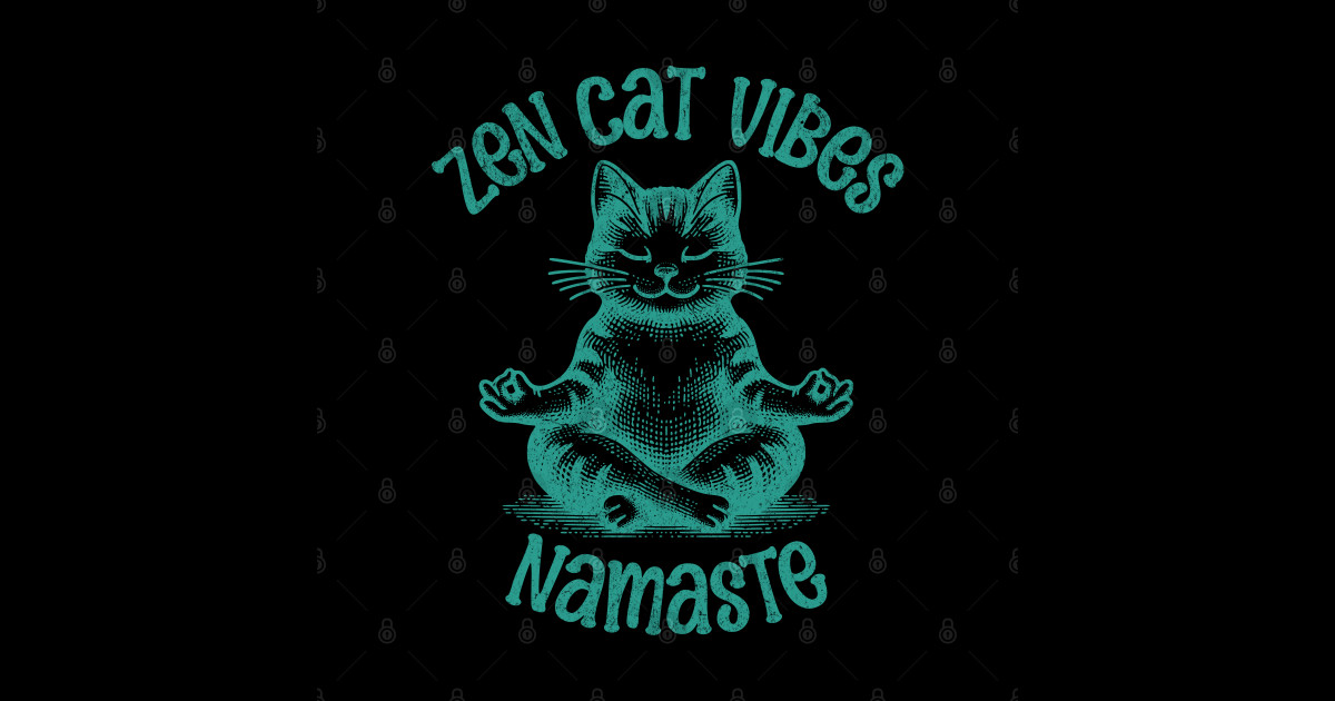 Namaste Cat - Yoga Cat Lover - Sticker | TeePublic