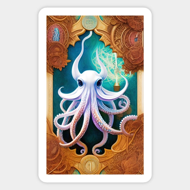 The white Octopus Animals that make you go WOW - Octopus - Sticker ...