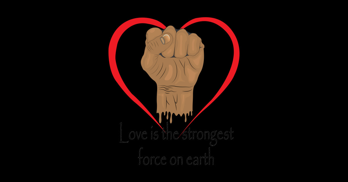 Fist with a heart - Fist With A Heart - Sticker | TeePublic