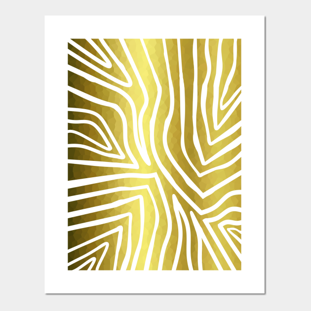 Zebra Stripes Gold - Zebra Print - Posters and Art Prints | TeePublic