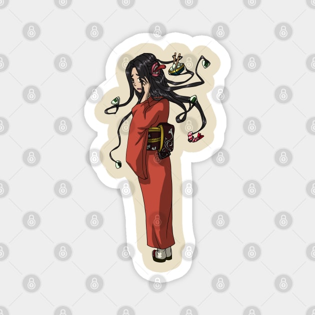 Yokai Woman Futakuchi Onna Monster Girls Series I Yokai Magnet