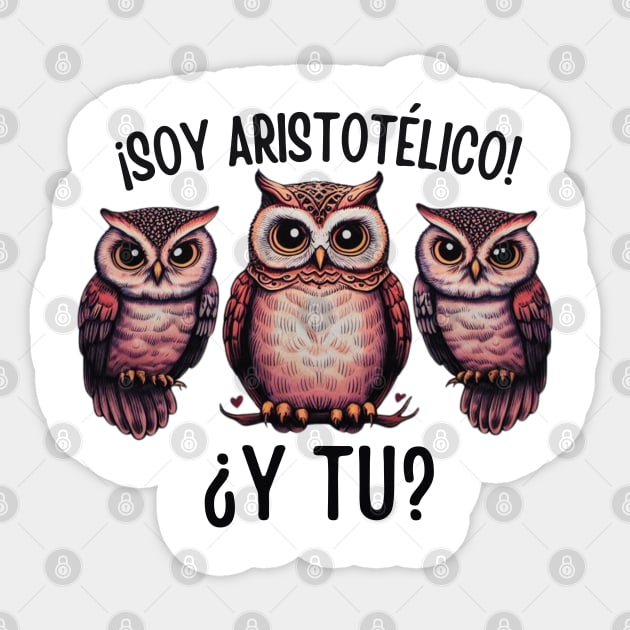 3 owl art for stoic fans - Aristotle And Plato - Sticker | TeePublic