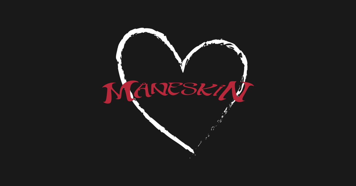 Maneskin in white heart - Maneskin In White Heart - T-Shirt | TeePublic