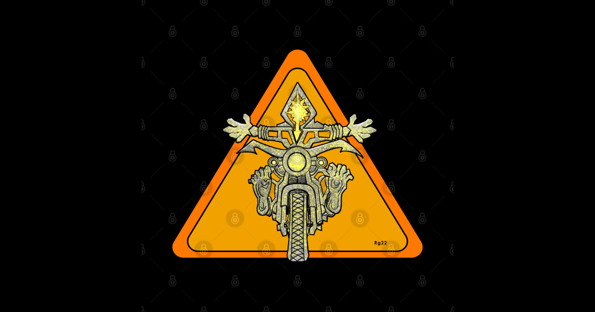 Motorcycle Tattoo Cartoon Yield Sign - Motorcycles - Sticker | TeePublic