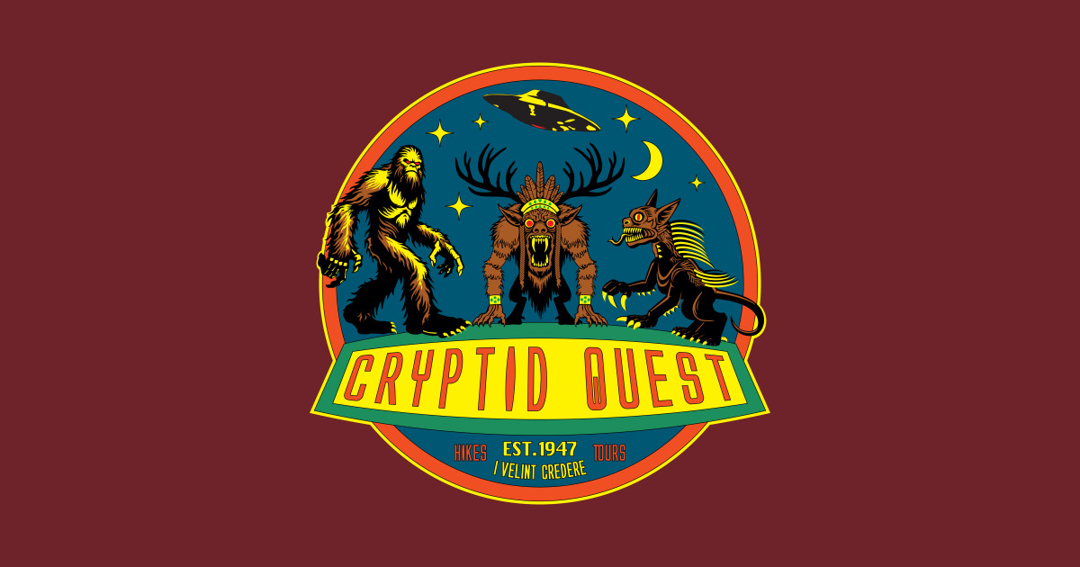 Cryptid Quest - Adventure Mystery Cryptids Ufo - T-Shirt | TeePublic