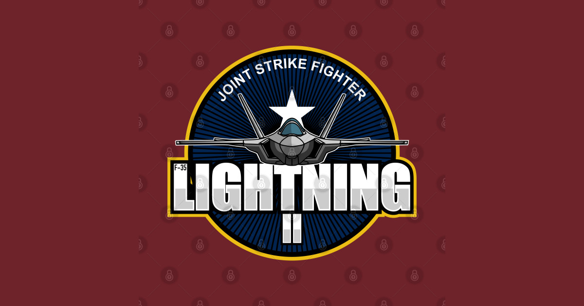 F-35 Lightning 2 Patch (Front & Back logo) - F35 Joint Strike Fighter ...