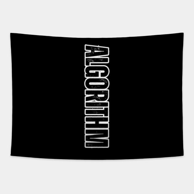 ALGORITHM – Minimalist Pocket Typography Design - Algorithm - Tapestry | TeePublic