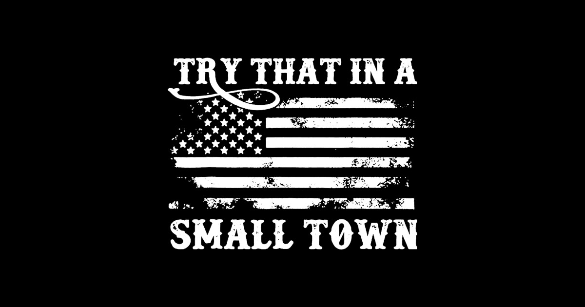 Vintage Retro Try That In My Town American Flag - Try That In My Small ...