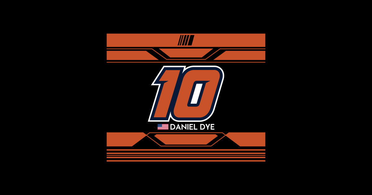 Daniel Dye #10 2025 NASCAR Graphic Design Art - Daniel Dye - Sticker ...