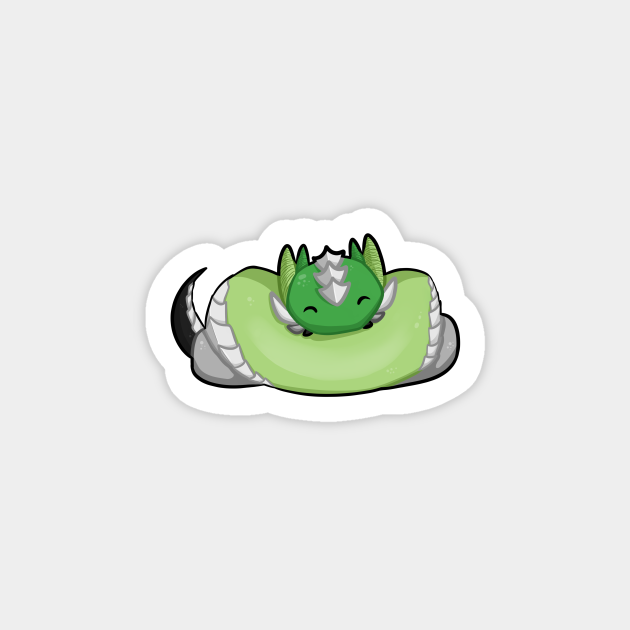 Cute aromantic wyrm dragon - Dragons - Magnet | TeePublic