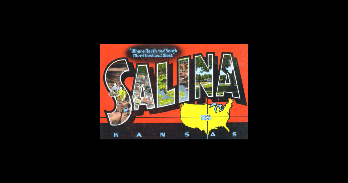 Greetings from Salina, Kansas - Vintage Large Letter Postcard - Salina ...