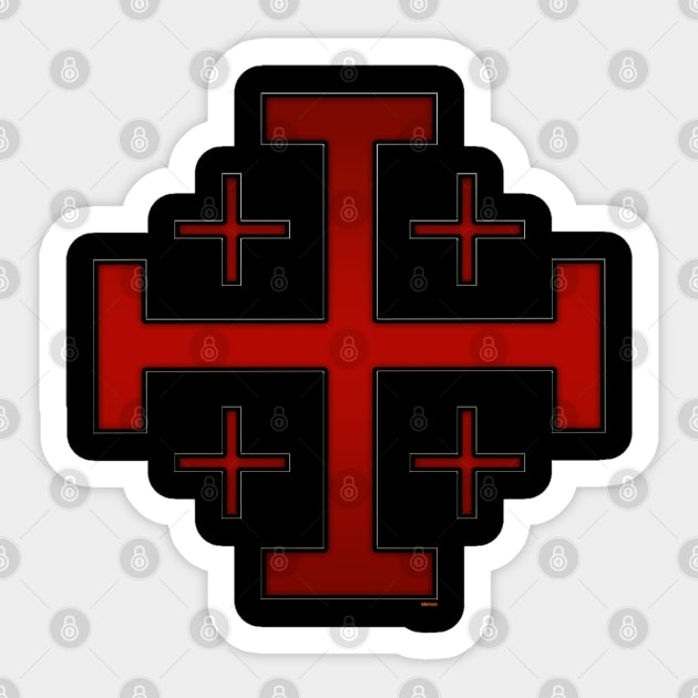 Templar cross 12 - Templar - Sticker | TeePublic