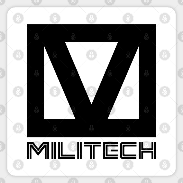 Cyberpunk Militech Logo - Black - Cyberpunk - Sticker | TeePublic