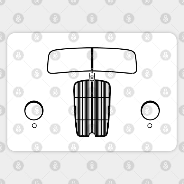 Morris Six MS 1940s-1950s British classic car minimalist outline black ...