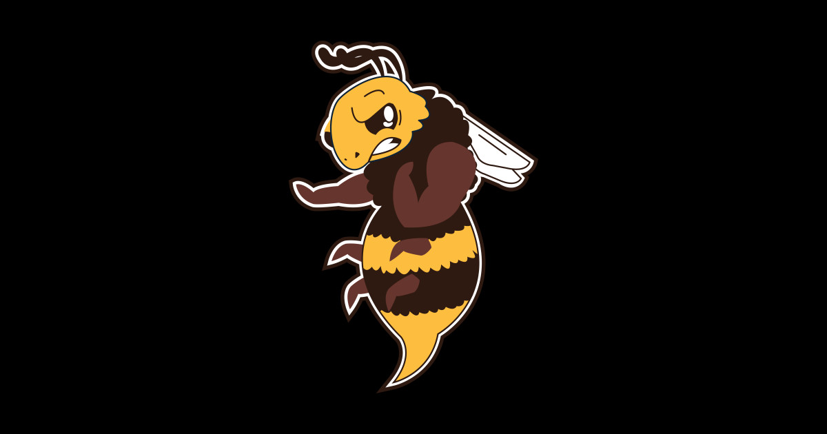 Just an Angry Bee - Bee - Sticker | TeePublic