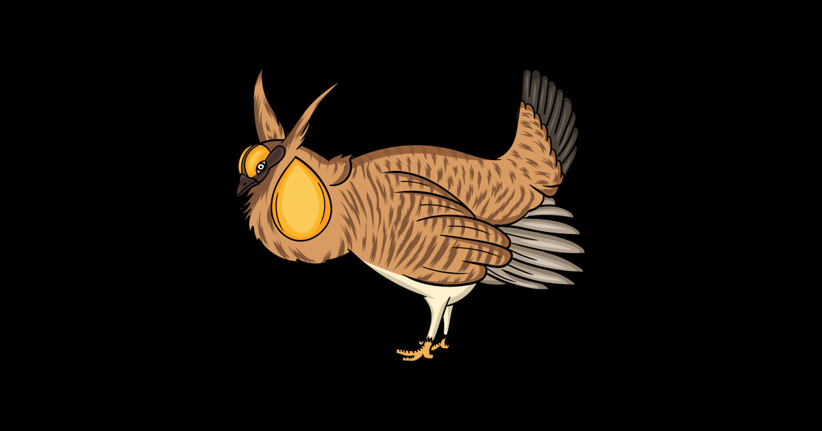 Greater prairie chicken cartoon illustration - Greater Prairie Chicken ...