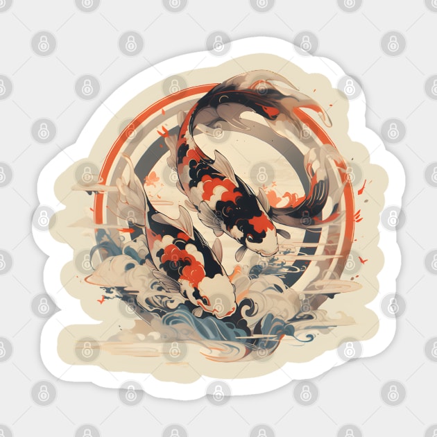 Japanese Koi Fish - Koi Japanese Fish - Sticker | TeePublic