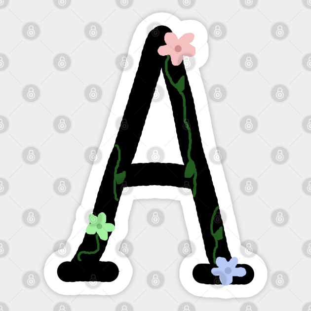 "A" Initial - Initial - Sticker | TeePublic