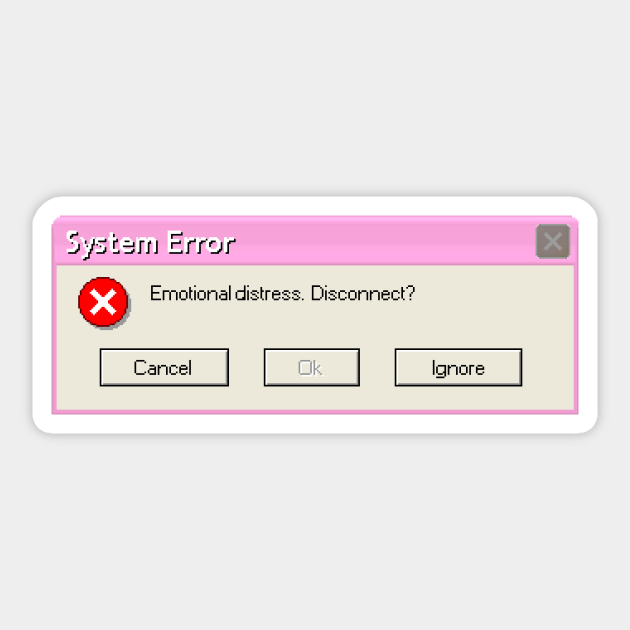 System Error - Aesthetic - Sticker | TeePublic