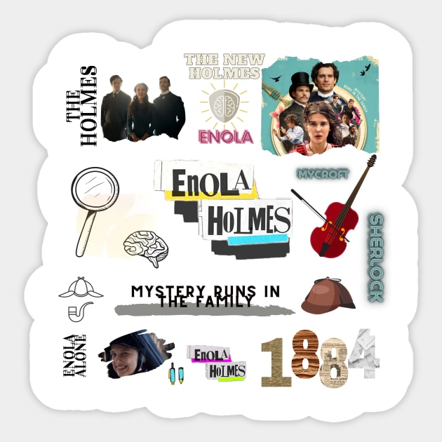 Enola Holmes - Enola Holmes Collage - Sticker | TeePublic