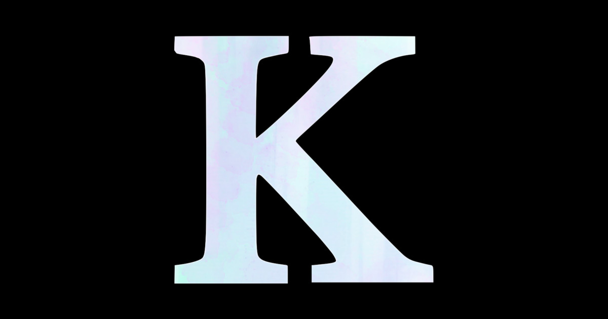 The Letter K Cool Colors Design - Sticker - Sticker | TeePublic