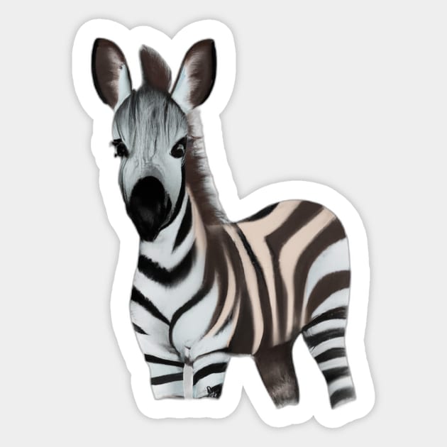 Cute Quagga Drawing - Cute Quagga - Sticker | TeePublic