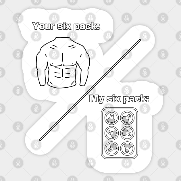 Six pack beer can - Six Pack - Sticker | TeePublic