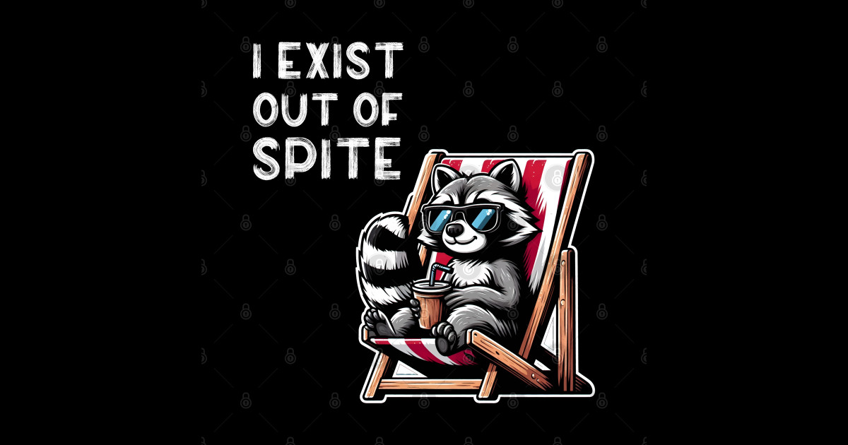 Funny Possum Design | 'I Exit Out of Spite' | Hilarious Possum Humor ...