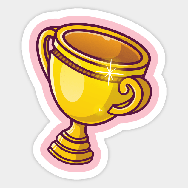 Floating Golden Trophy Cartoon - Floating Golden Trophy Cartoon ...