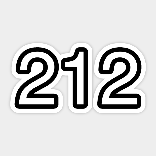 212 Area Code for New York City New York Manhattan 212 - 212 - Sticker ...