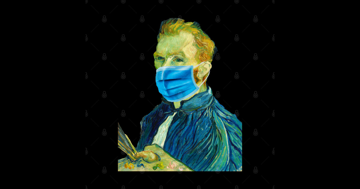 Van Gogh Self portrait with a mask - Coronavirus - Posters and Art ...