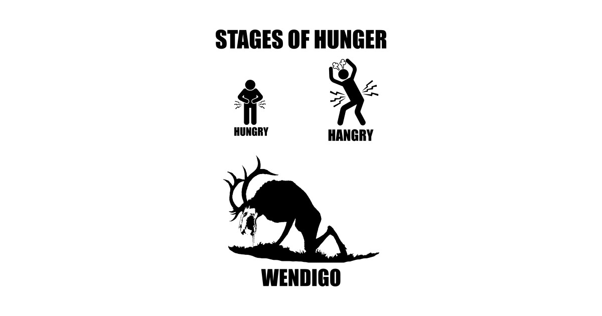 Stages Of Hunger Dark - Wendigo - T-Shirt | TeePublic