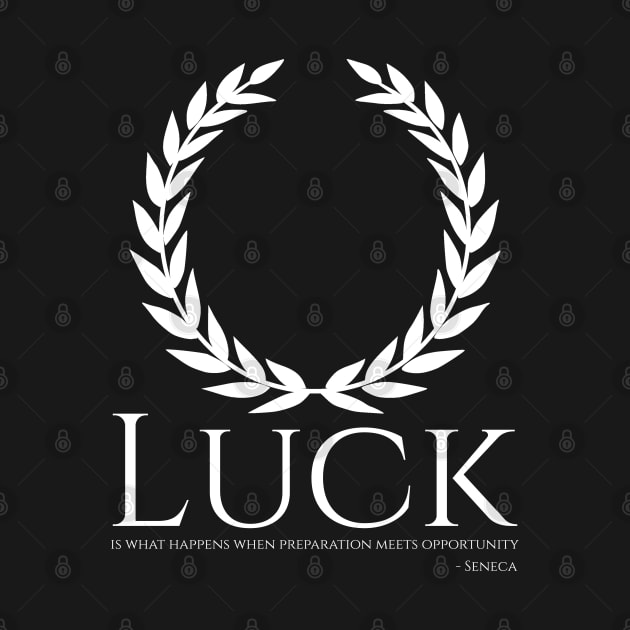 Inspirational Ancient Roman Philosophy Seneca Quote On Luck - Stoicism ...