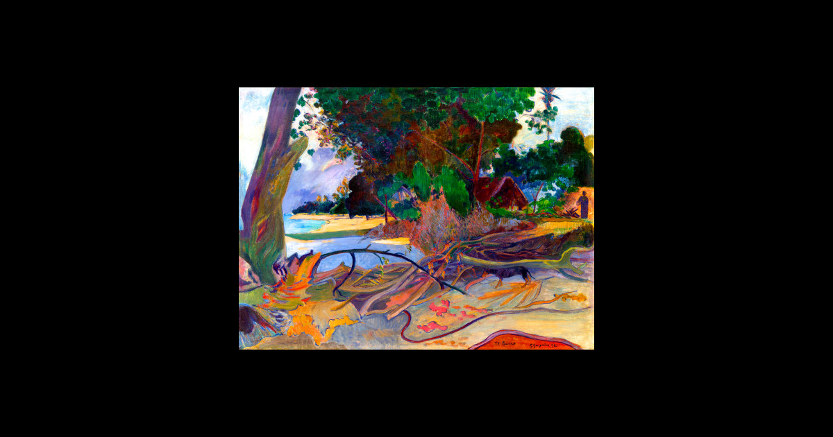 Te Burao The Hibiscus Tree 1892 Paul Gauguin - Paul Gauguin - Sticker ...