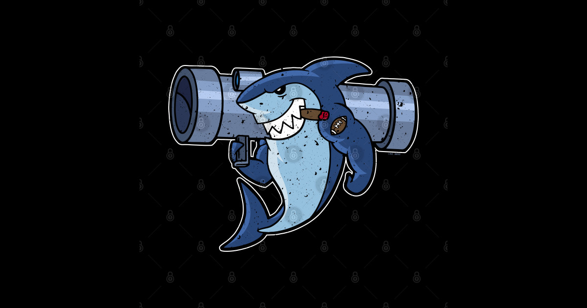 Bazooka Sharks (Worn) - Sports - Pin | TeePublic