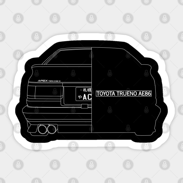 Toyota - TRUENO AE86 "Hachi-Roku" - Jdm Car - Sticker | TeePublic