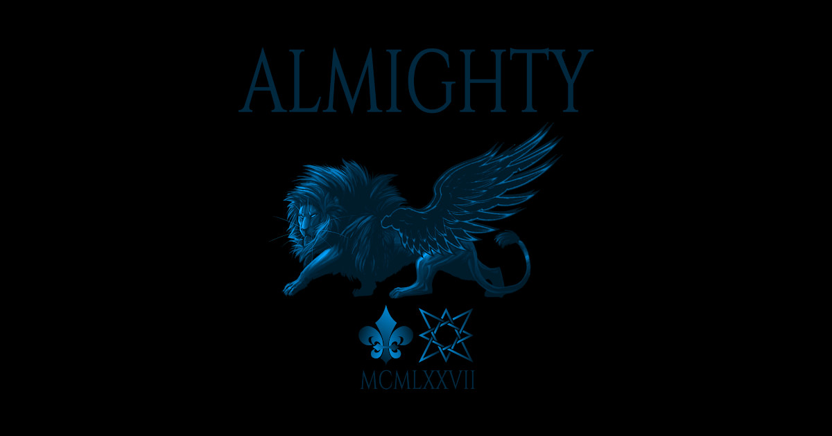 Almighty Winged Lion Roman Blue I - Winged Lion - Sticker | TeePublic