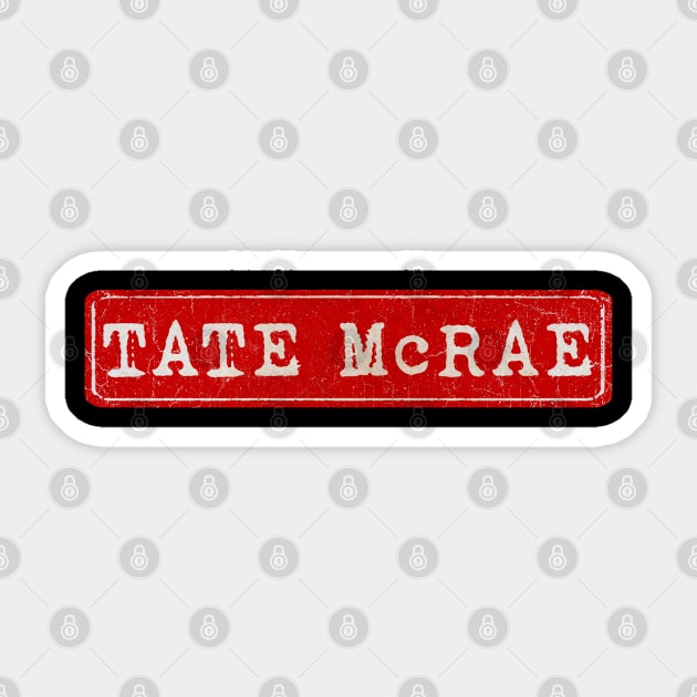 vintage retro plate Tate McRae - Tate Mcrae - Sticker | TeePublic