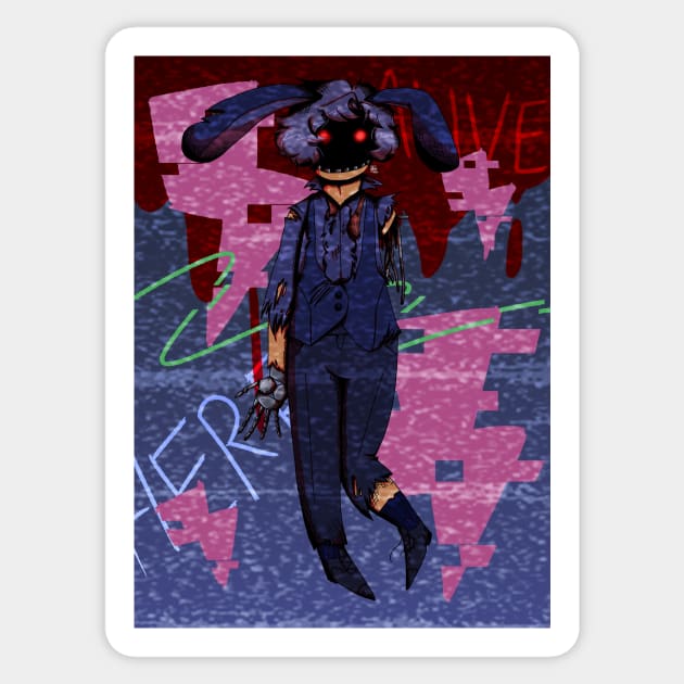 Withered Bonnie Gijinka - Fnaf - Sticker | TeePublic