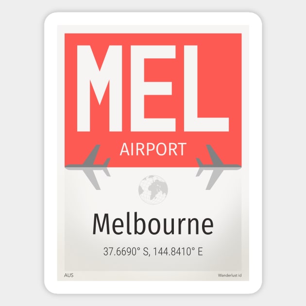 Melbourne MEL airport - Australia - Sticker | TeePublic