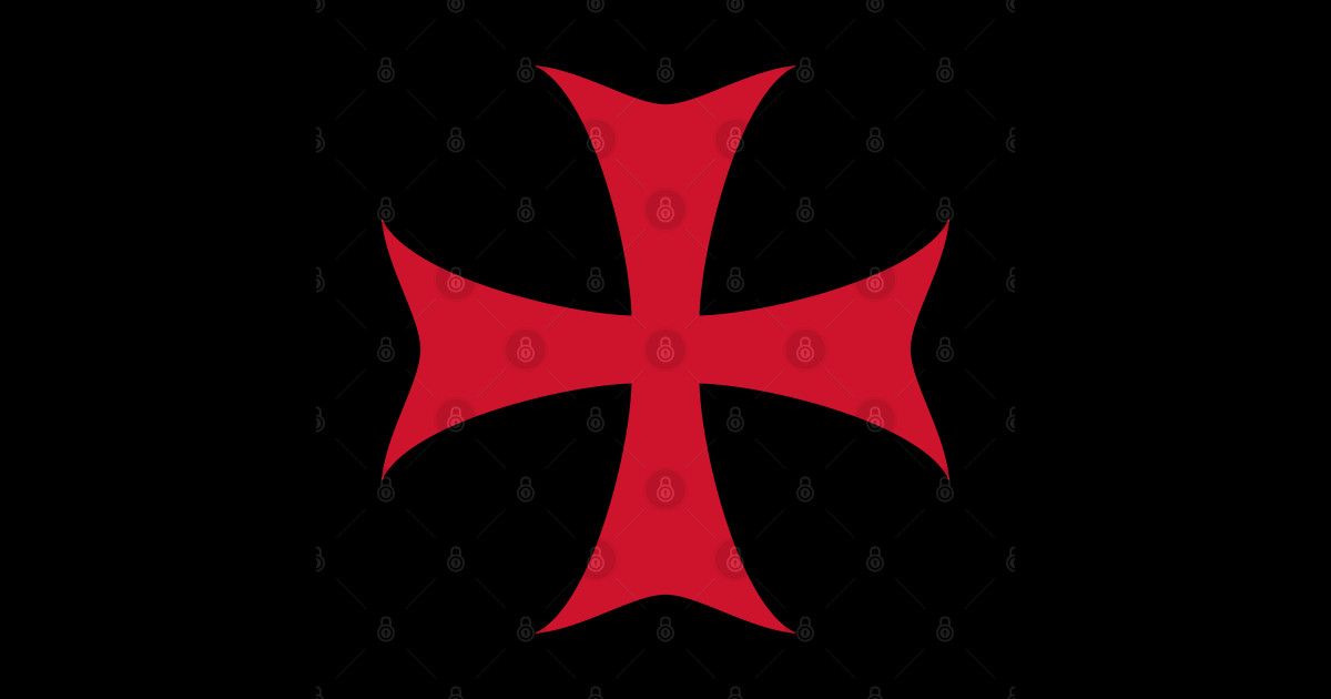 Knights Templar Crusader Cross Flag - Knights - Sticker | TeePublic