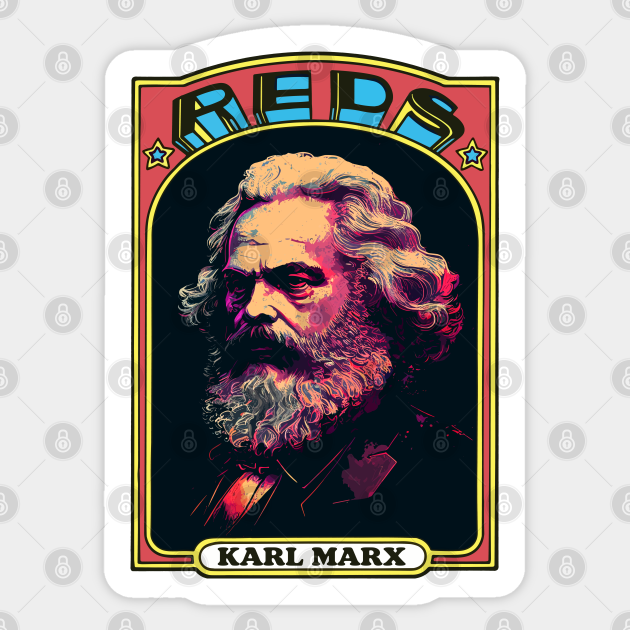 Karl Marx - Retro Communist Trading Card - Karl Marx - Sticker | TeePublic