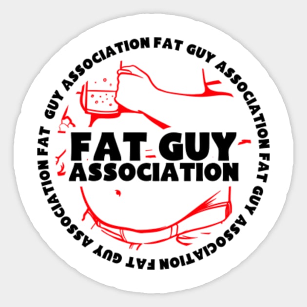 The Fat Guy Round Logo - Fat Guy - Sticker | TeePublic
