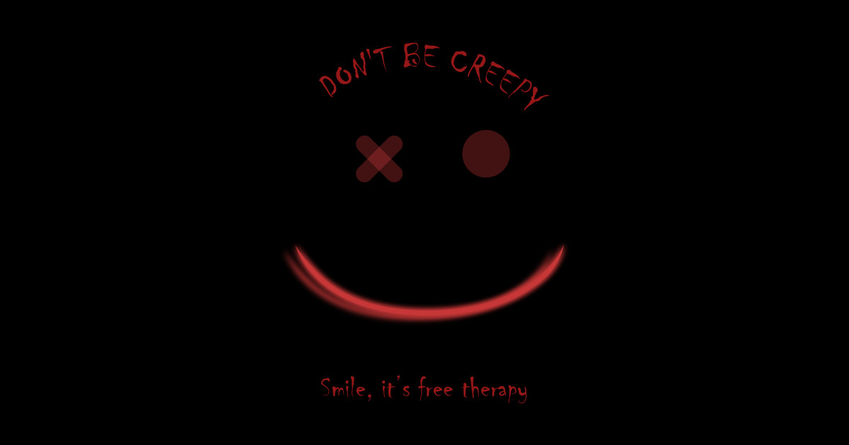 CREEPY SMILE - World Smile Day - Sticker | TeePublic