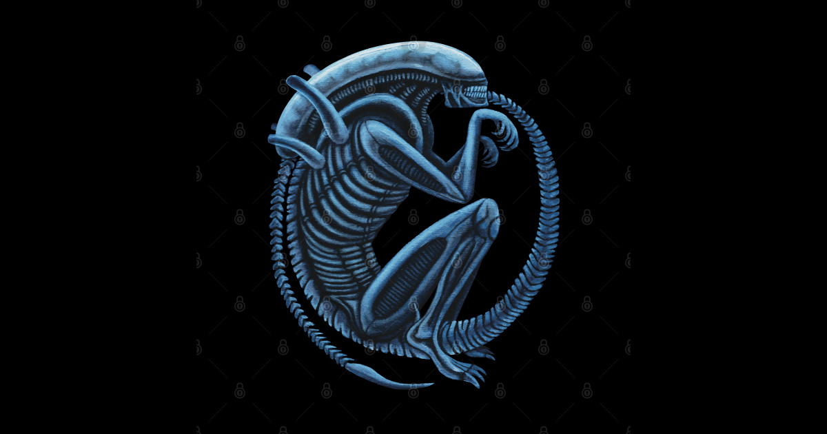 Sleeping Xenomorph - Sleeping Xenomorph - Sticker | TeePublic