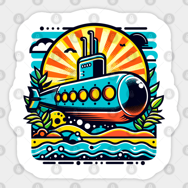 Submarine Ship - Submarine Ship - Sticker | TeePublic