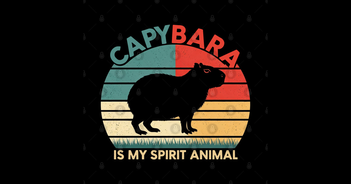 Chill Vibes with Capybara - Funny - Sticker | TeePublic