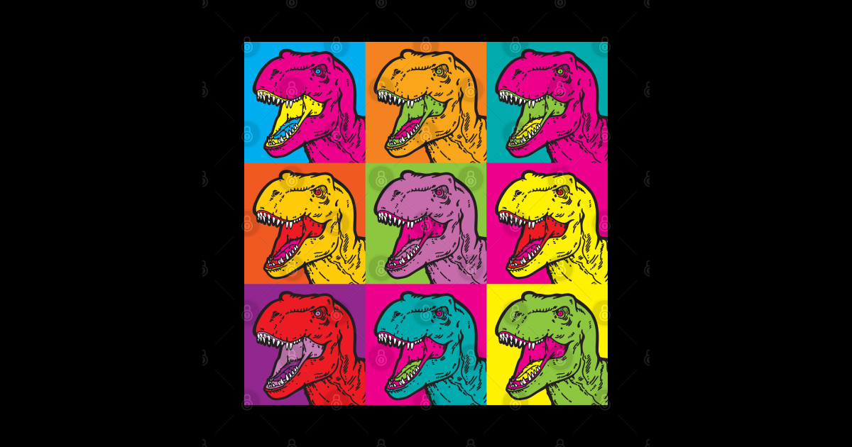 T-Rex Pop Art - T Rex - Sticker | TeePublic