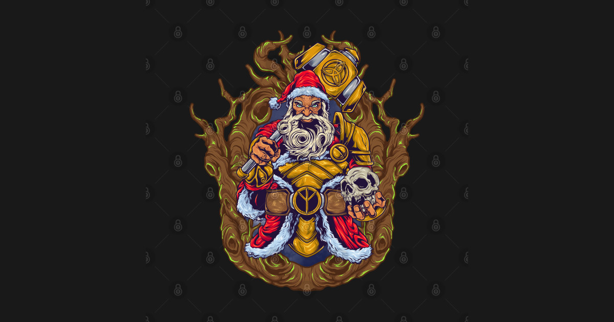 Dwarf-Santa - Illustrations - T-Shirt | TeePublic